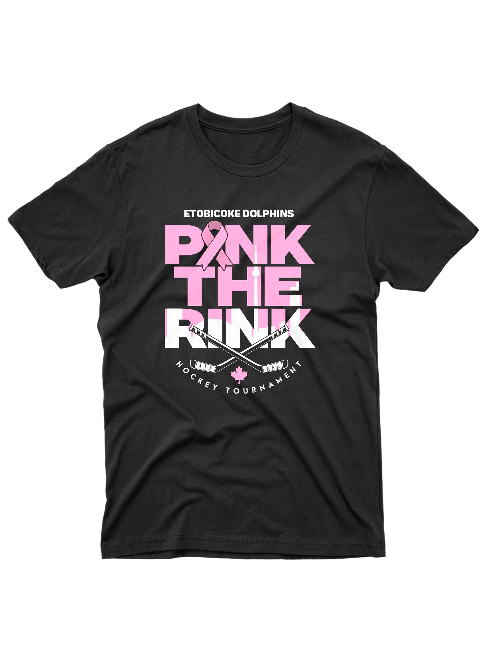 Pink the Rink Black Tee – MyPopUpCo